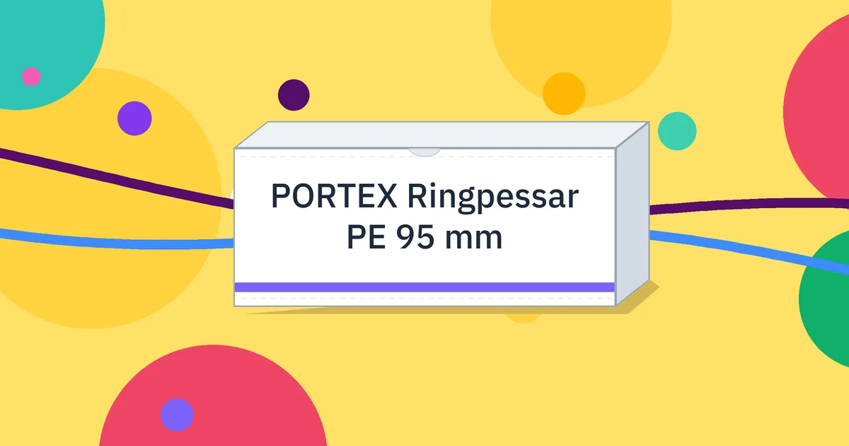 Symbolbild: Packung mit der Aufschrift PORTEX Ringpessar PE 95 mm (PZN 07690290) – Verfügbarkeit und Bezug in Apotheken in Frankfurt am Main