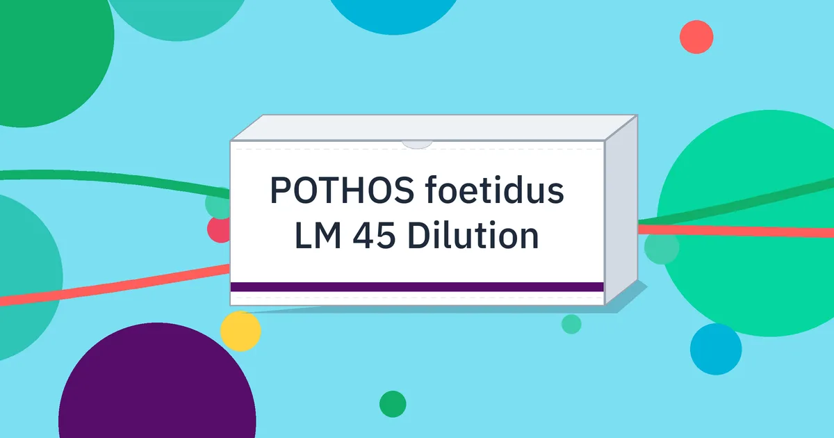 Symbolbild: Packung mit der Aufschrift POTHOS foetidus LM 45 Dilution (PZN 13666350) – Verfügbarkeit und Bezug in Apotheken in Frankfurt am Main