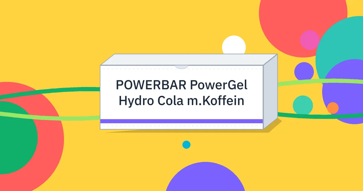Symbolbild: Packung mit der Aufschrift POWERBAR PowerGel Hydro Cola m.Koffein (PZN 15302988) – Verfügbarkeit und Bezug in Apotheken in Frankfurt am Main