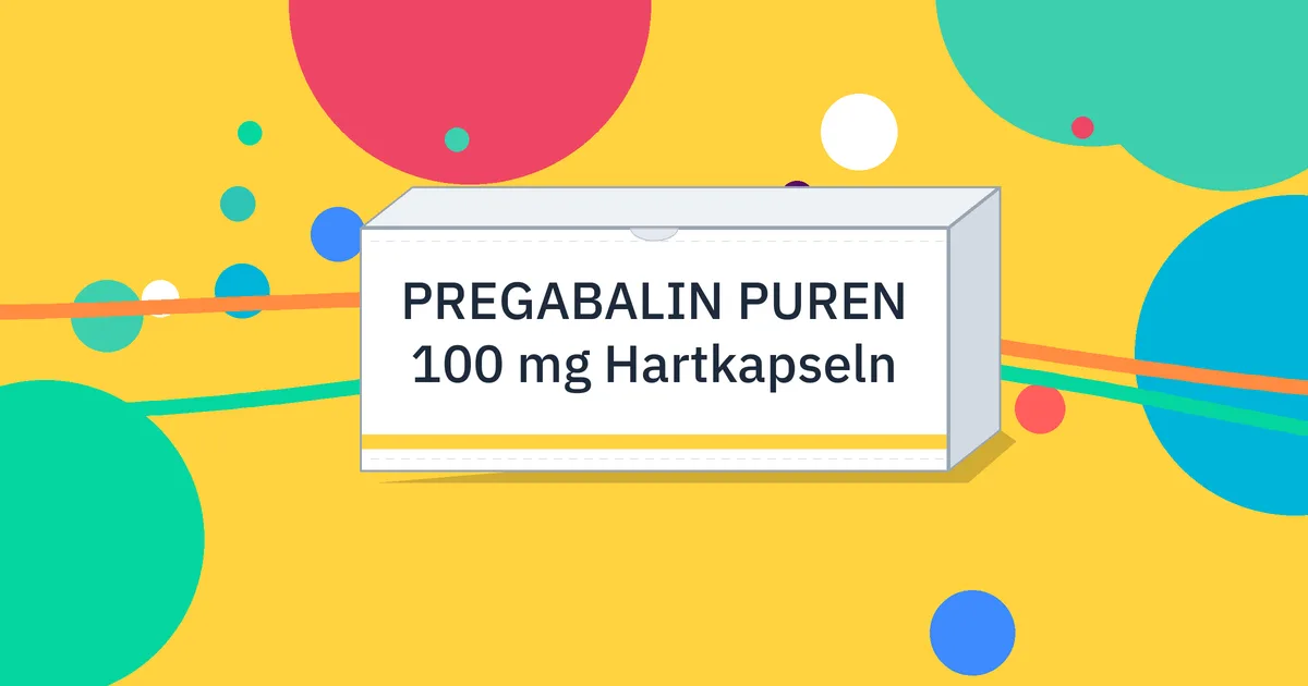 Symbolbild: Packung mit der Aufschrift PREGABALIN PUREN 100 mg Hartkapseln (PZN 11176104) – Verfügbarkeit und Bezug in Apotheken in Frankfurt am Main