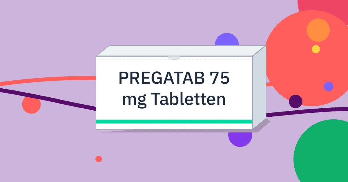 Symbolbild: Packung mit der Aufschrift PREGATAB 75 mg Tabletten (PZN 14135726) – Verfügbarkeit und Bezug in Apotheken in Frankfurt am Main