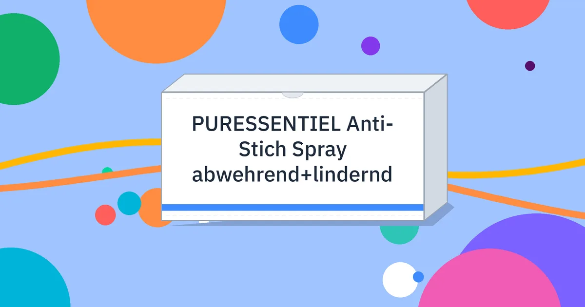 Symbolbild: Packung mit der Aufschrift PURESSENTIEL Anti-Stich Spray abwehrend+lindernd (PZN 18374416) – Verfügbarkeit und Bezug in Apotheken in Frankfurt am Main