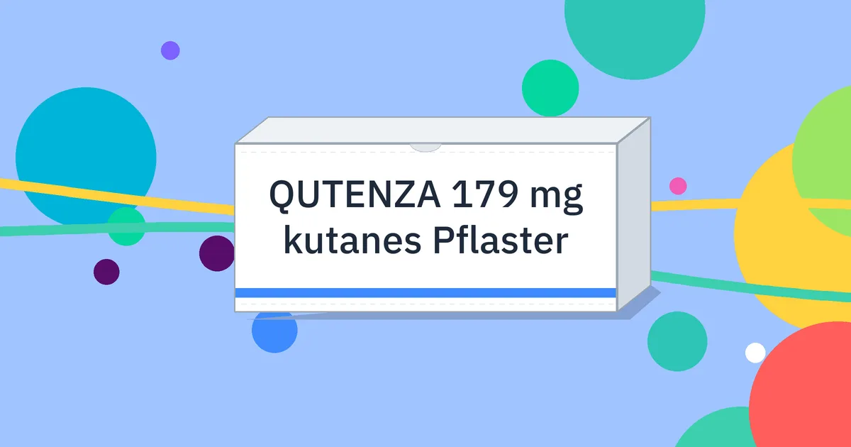 Symbolbild: Packung mit der Aufschrift QUTENZA 179 mg kutanes Pflaster (PZN 12423384) – Verfügbarkeit und Bezug in Apotheken in Frankfurt am Main