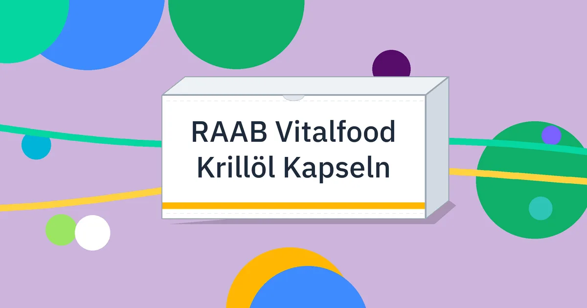 Symbolbild: Packung mit der Aufschrift RAAB Vitalfood Krillöl Kapseln (PZN 19304613) – Verfügbarkeit und Bezug in Apotheken in Frankfurt am Main