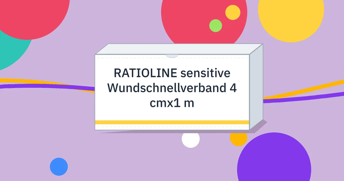 Symbolbild: Packung mit der Aufschrift RATIOLINE sensitive Wundschnellverband 4 cmx1 m (PZN 01805154) – Verfügbarkeit und Bezug in Apotheken in Frankfurt am Main