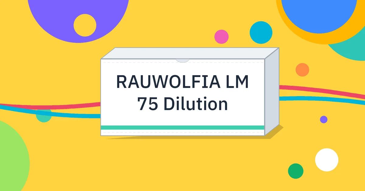 Symbolbild: Packung mit der Aufschrift RAUWOLFIA LM 75 Dilution (PZN 13046908) – Verfügbarkeit und Bezug in Apotheken in Frankfurt am Main