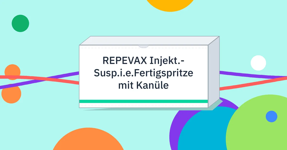 Symbolbild: Packung mit der Aufschrift REPEVAX Injekt.-Susp.i.e.Fertigspritze mit Kanüle (PZN 16259817) – Verfügbarkeit und Bezug in Apotheken in Frankfurt am Main
