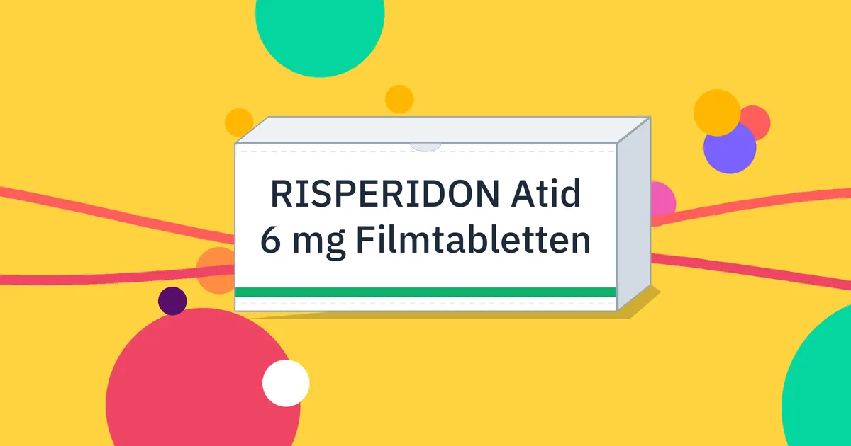 Symbolbild: Packung mit der Aufschrift RISPERIDON Atid 6 mg Filmtabletten (PZN 05117876) – Verfügbarkeit und Bezug in Apotheken in Frankfurt am Main