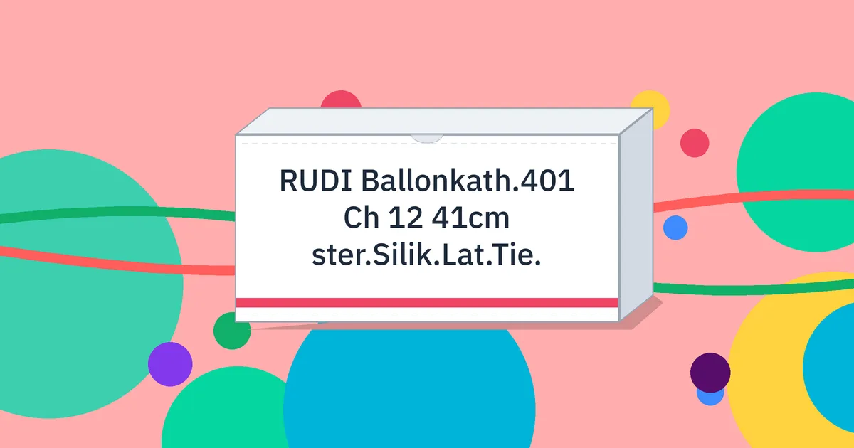 Symbolbild: Packung mit der Aufschrift RUDI Ballonkath.401 Ch 12 41cm ster.Silik.Lat.Tie. (PZN 17863892) – Verfügbarkeit und Bezug in Apotheken in Frankfurt am Main