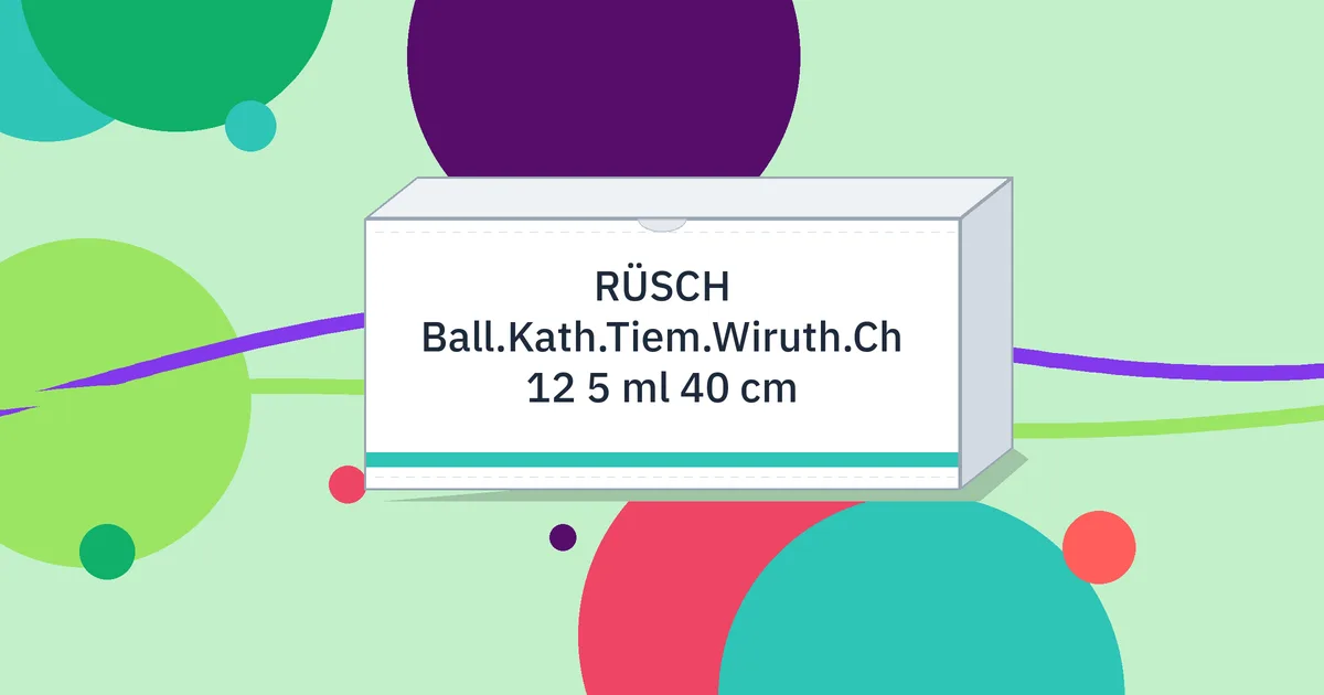 Symbolbild: Packung mit der Aufschrift RÜSCH Ball.Kath.Tiem.Wiruth.Ch 12 5 ml 40 cm (PZN 06187258) – Verfügbarkeit und Bezug in Apotheken in Frankfurt am Main
