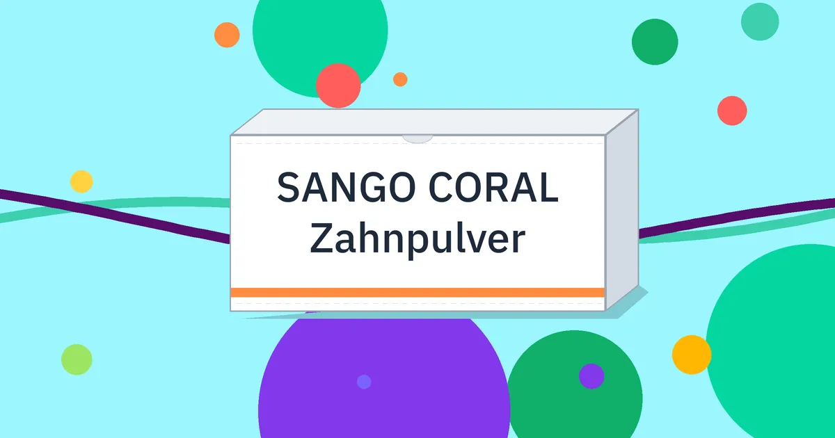 Symbolbild: Packung mit der Aufschrift SANGO CORAL Zahnpulver (PZN 00820275) – Verfügbarkeit und Bezug in Apotheken in Frankfurt am Main