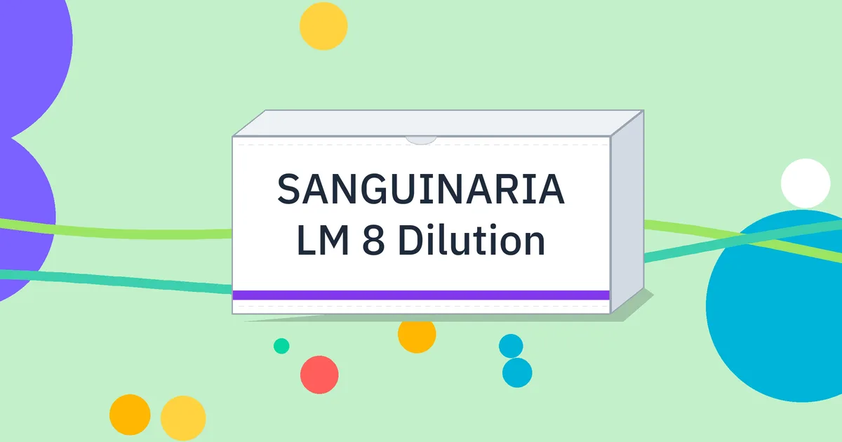 Symbolbild: Packung mit der Aufschrift SANGUINARIA LM 8 Dilution (PZN 13180819) – Verfügbarkeit und Bezug in Apotheken in Frankfurt am Main