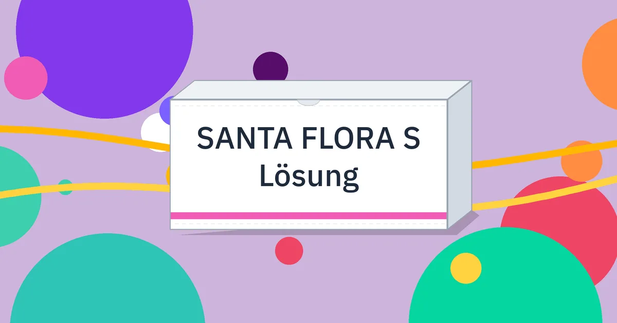Symbolbild: Packung mit der Aufschrift SANTA FLORA S Lösung (PZN 04596521) – Verfügbarkeit und Bezug in Apotheken in Frankfurt am Main