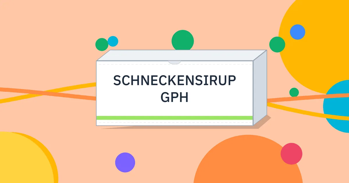 Symbolbild: Packung mit der Aufschrift SCHNECKENSIRUP GPH (PZN 18249119) – Verfügbarkeit und Bezug in Apotheken in Frankfurt am Main