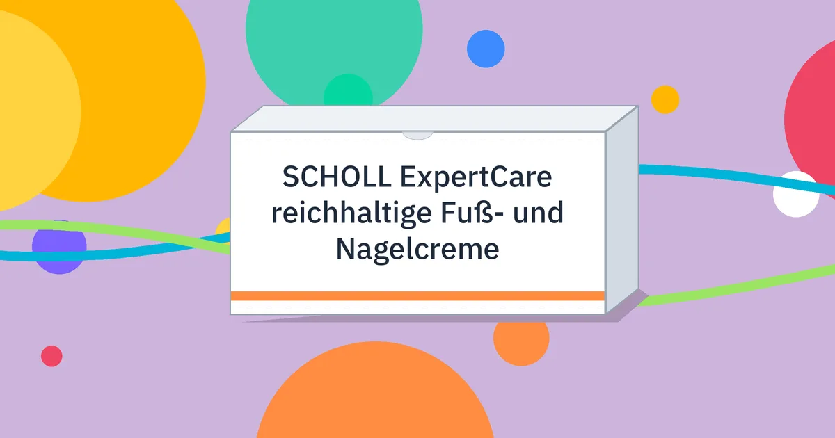 Symbolbild: Packung mit der Aufschrift SCHOLL ExpertCare reichhaltige Fuß- und Nagelcreme (PZN 18296834) – Verfügbarkeit und Bezug in Apotheken in Frankfurt am Main