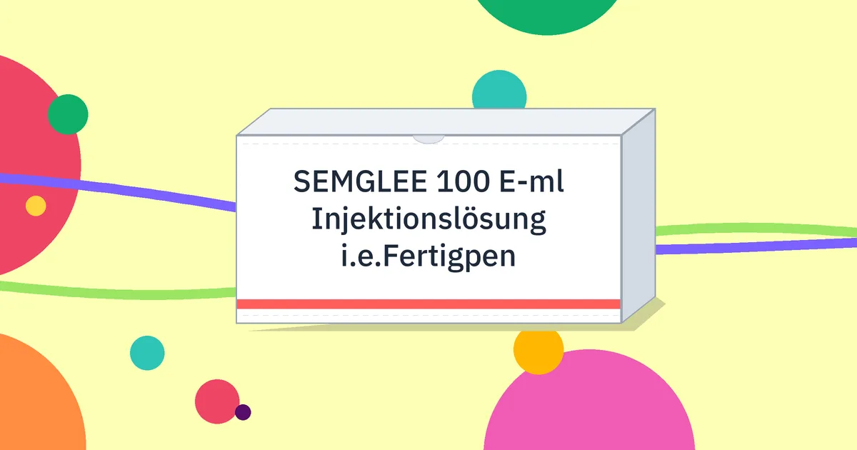 Symbolbild: Packung mit der Aufschrift SEMGLEE 100 E-ml Injektionslösung i.e.Fertigpen (PZN 19303720) – Verfügbarkeit und Bezug in Apotheken in Frankfurt am Main
