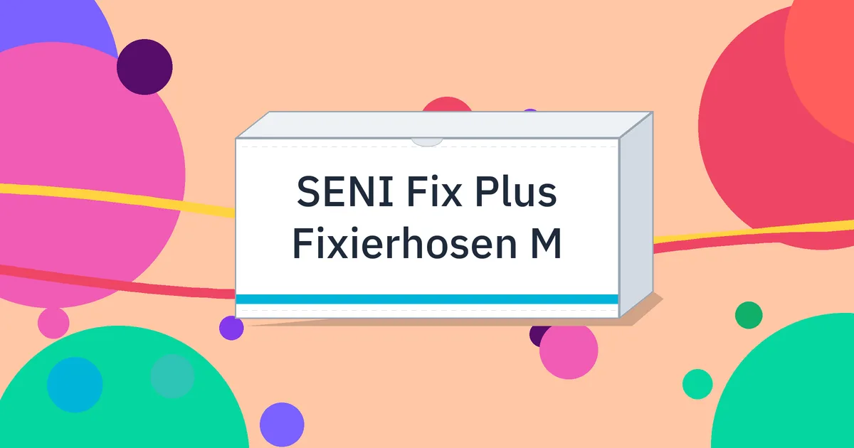 Symbolbild: Packung mit der Aufschrift SENI Fix Plus Fixierhosen M (PZN 10790925) – Verfügbarkeit und Bezug in Apotheken in Frankfurt am Main
