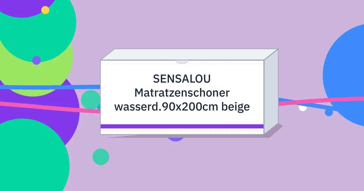 Symbolbild: Packung mit der Aufschrift SENSALOU Matratzenschoner wasserd.90x200cm beige (PZN 20739664) – Verfügbarkeit und Bezug in Apotheken in Frankfurt am Main