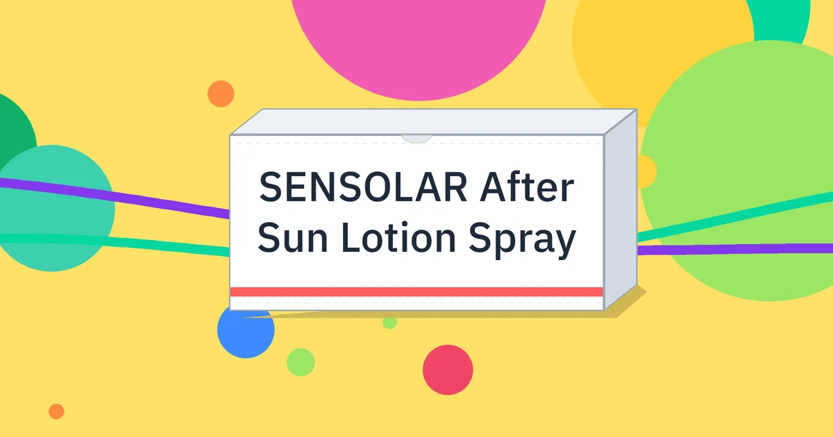 Symbolbild: Packung mit der Aufschrift SENSOLAR After Sun Lotion Spray (PZN 18677660) – Verfügbarkeit und Bezug in Apotheken in Frankfurt am Main