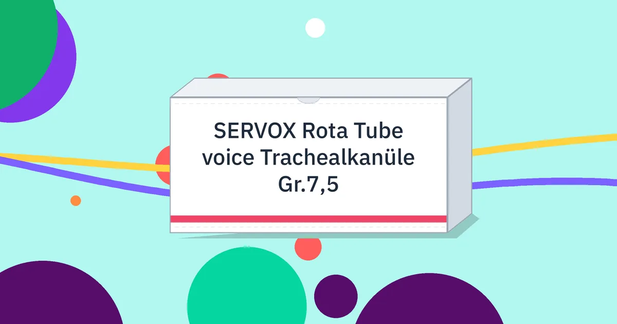 Symbolbild: Packung mit der Aufschrift SERVOX Rota Tube voice Trachealkanüle Gr.7,5 (PZN 09333022) – Verfügbarkeit und Bezug in Apotheken in Frankfurt am Main