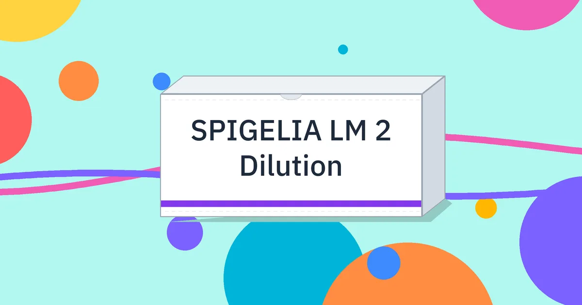 Symbolbild: Packung mit der Aufschrift SPIGELIA LM 2 Dilution (PZN 13195040) – Verfügbarkeit und Bezug in Apotheken in Frankfurt am Main