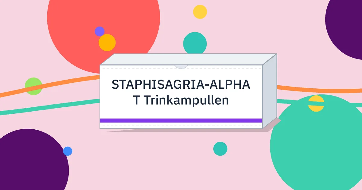 Symbolbild: Packung mit der Aufschrift STAPHISAGRIA-ALPHA T Trinkampullen (PZN 10222405) – Verfügbarkeit und Bezug in Apotheken in Frankfurt am Main