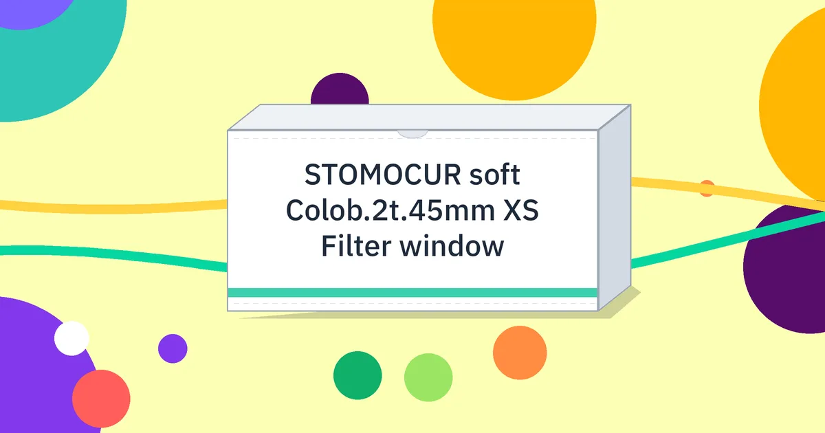 Symbolbild: Packung mit der Aufschrift STOMOCUR soft Colob.2t.45mm XS Filter window (PZN 16852923) – Verfügbarkeit und Bezug in Apotheken in Frankfurt am Main