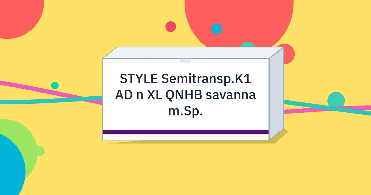 Symbolbild: Packung mit der Aufschrift STYLE Semitransp.K1 AD n XL QNHB savanna m.Sp. (PZN 18870581) – Verfügbarkeit und Bezug in Apotheken in Frankfurt am Main