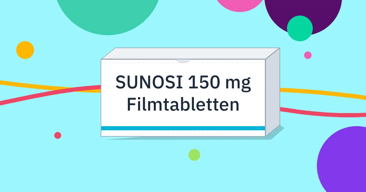 Symbolbild: Packung mit der Aufschrift SUNOSI 150 mg Filmtabletten (PZN 17570919) – Verfügbarkeit und Bezug in Apotheken in Frankfurt am Main