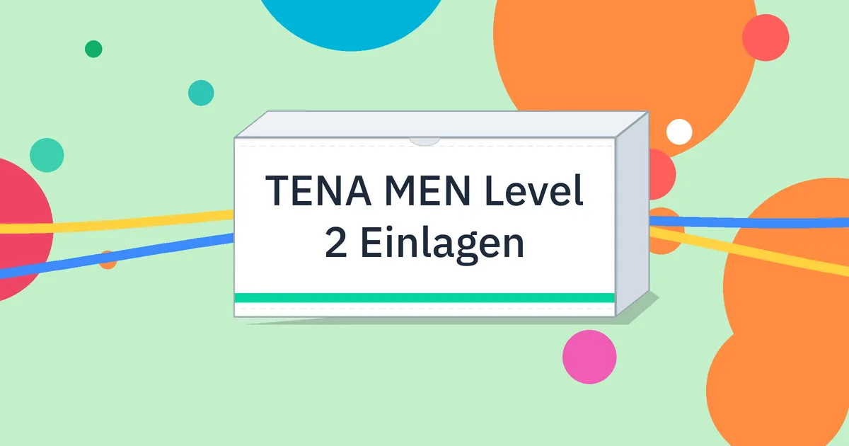 Symbolbild: Packung mit der Aufschrift TENA MEN Level 2 Einlagen (PZN 19743979) – Verfügbarkeit und Bezug in Apotheken in Frankfurt am Main