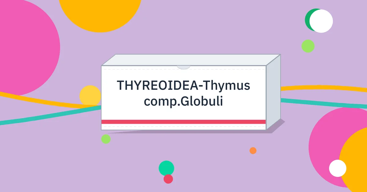 Symbolbild: Packung mit der Aufschrift THYREOIDEA-Thymus comp.Globuli (PZN 08788157) – Verfügbarkeit und Bezug in Apotheken in Frankfurt am Main
