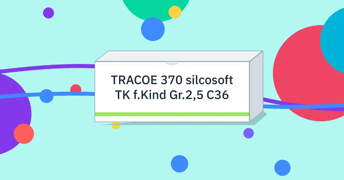 Symbolbild: Packung mit der Aufschrift TRACOE 370 silcosoft TK f.Kind Gr.2,5 C36 (PZN 14314009) – Verfügbarkeit und Bezug in Apotheken in Frankfurt am Main