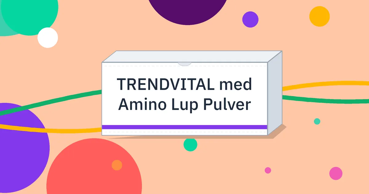 Symbolbild: Packung mit der Aufschrift TRENDVITAL med Amino Lup Pulver (PZN 12563381) – Verfügbarkeit und Bezug in Apotheken in Frankfurt am Main