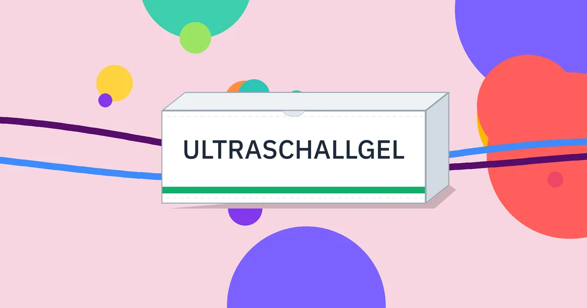 Symbolbild: Packung mit der Aufschrift ULTRASCHALLGEL (PZN 02079425) – Verfügbarkeit und Bezug in Apotheken in Frankfurt am Main