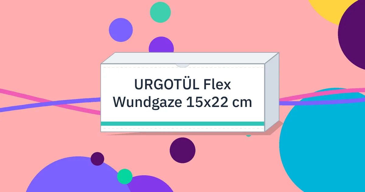 Symbolbild: Packung mit der Aufschrift URGOTÜL Flex Wundgaze 15x22 cm (PZN 20089396) – Verfügbarkeit und Bezug in Apotheken in Frankfurt am Main