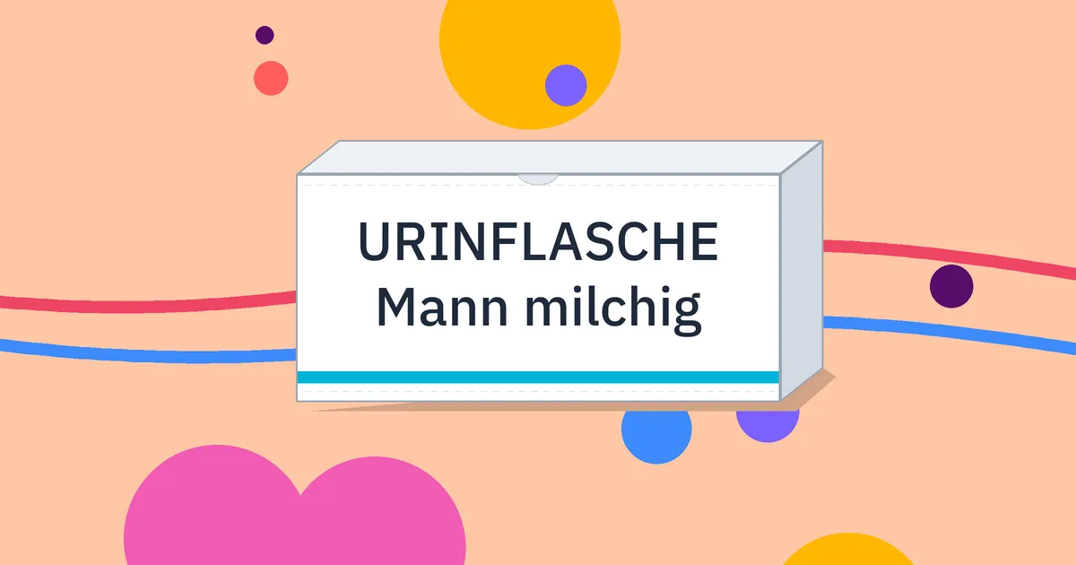 Symbolbild: Packung mit der Aufschrift URINFLASCHE Mann milchig (PZN 13422524) – Verfügbarkeit und Bezug in Apotheken in Frankfurt am Main