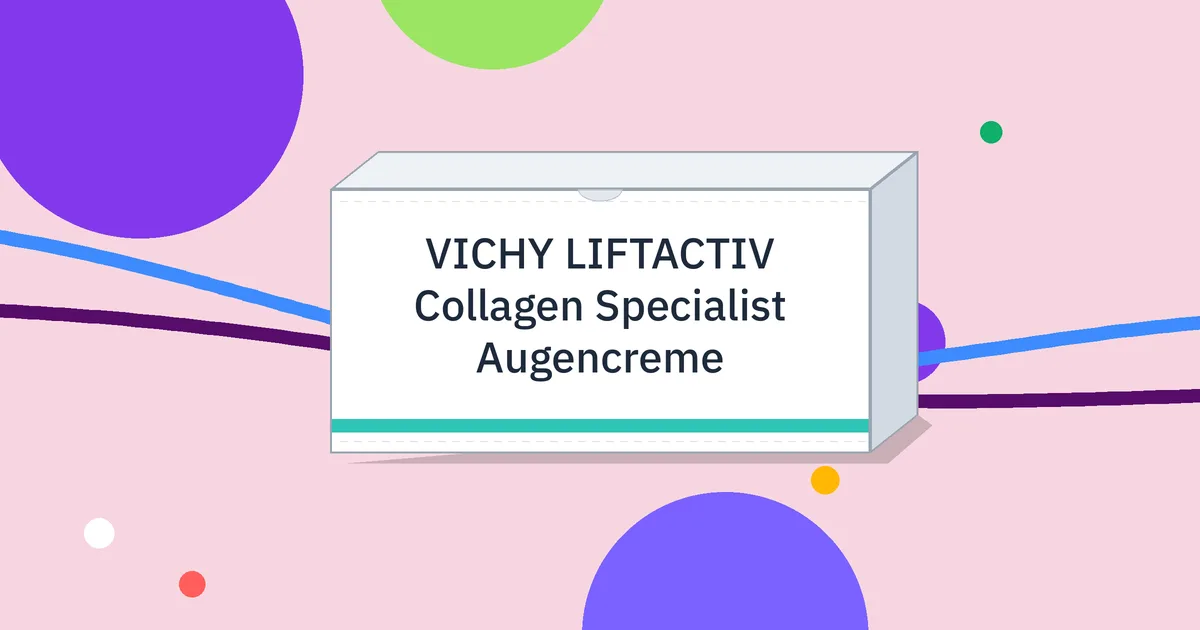 Symbolbild: Packung mit der Aufschrift VICHY LIFTACTIV Collagen Specialist Augencreme (PZN 18388080) – Verfügbarkeit und Bezug in Apotheken in Frankfurt am Main