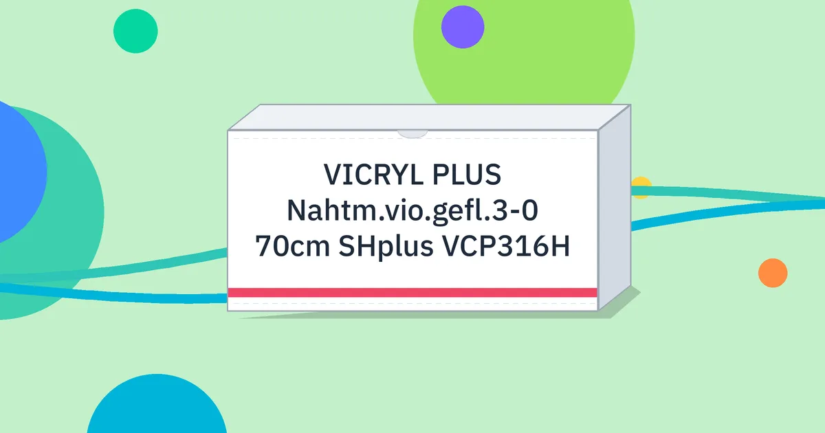 Symbolbild: Packung mit der Aufschrift VICRYL PLUS Nahtm.vio.gefl.3-0 70cm SHplus VCP316H (PZN 16798112) – Verfügbarkeit und Bezug in Apotheken in Frankfurt am Main