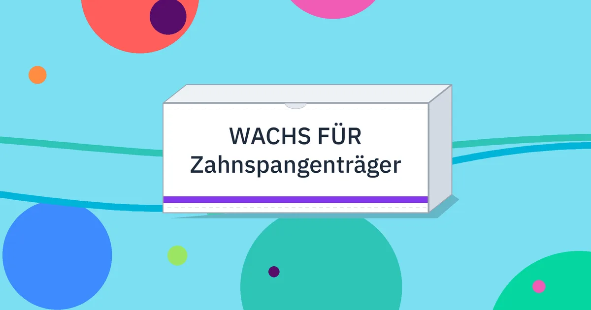 Symbolbild: Packung mit der Aufschrift WACHS FÜR Zahnspangenträger (PZN 06716171) – Verfügbarkeit und Bezug in Apotheken in Frankfurt am Main