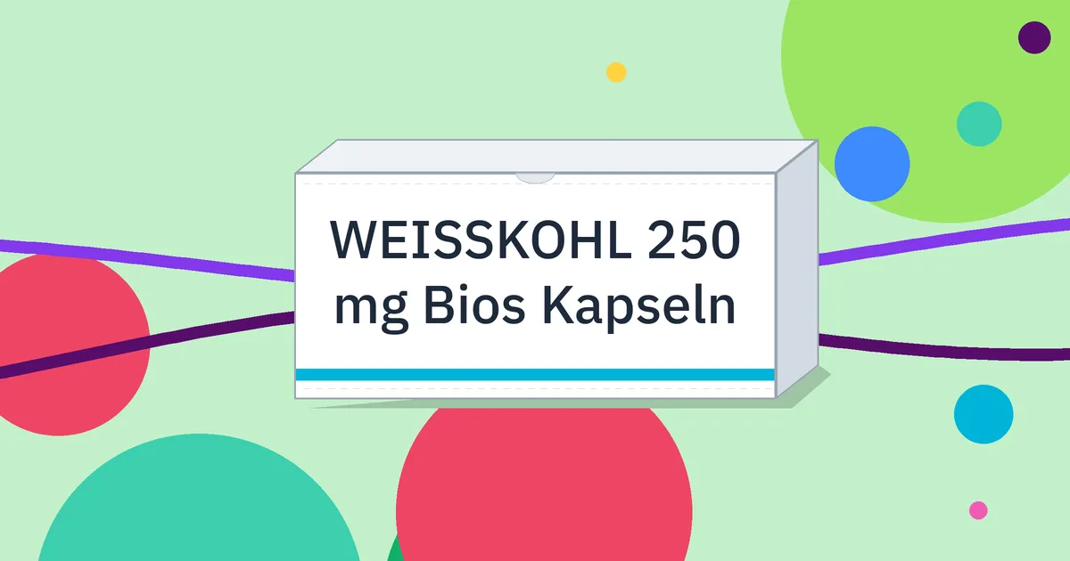 Symbolbild: Packung mit der Aufschrift WEISSKOHL 250 mg Bios Kapseln (PZN 00978912) – Verfügbarkeit und Bezug in Apotheken in Frankfurt am Main