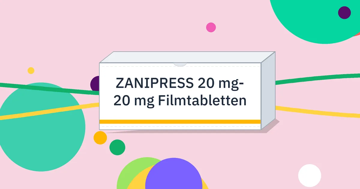 Symbolbild: Packung mit der Aufschrift ZANIPRESS 20 mg-20 mg Filmtabletten (PZN 10554337) – Verfügbarkeit und Bezug in Apotheken in Frankfurt am Main