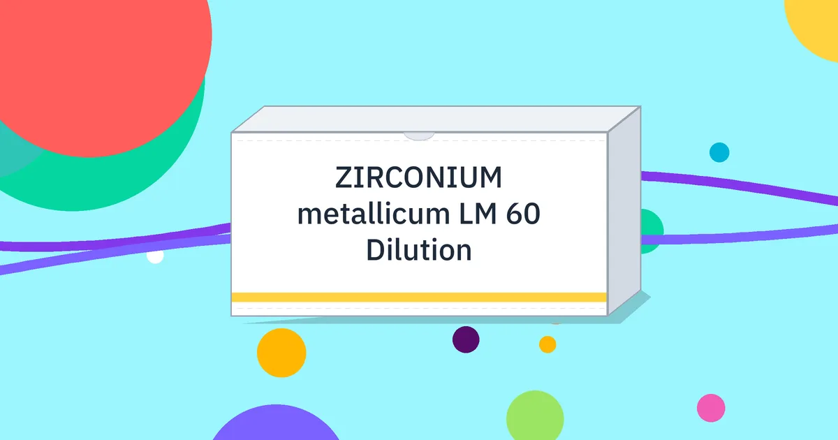 Symbolbild: Packung mit der Aufschrift ZIRCONIUM metallicum LM 60 Dilution (PZN 13303156) – Verfügbarkeit und Bezug in Apotheken in Frankfurt am Main