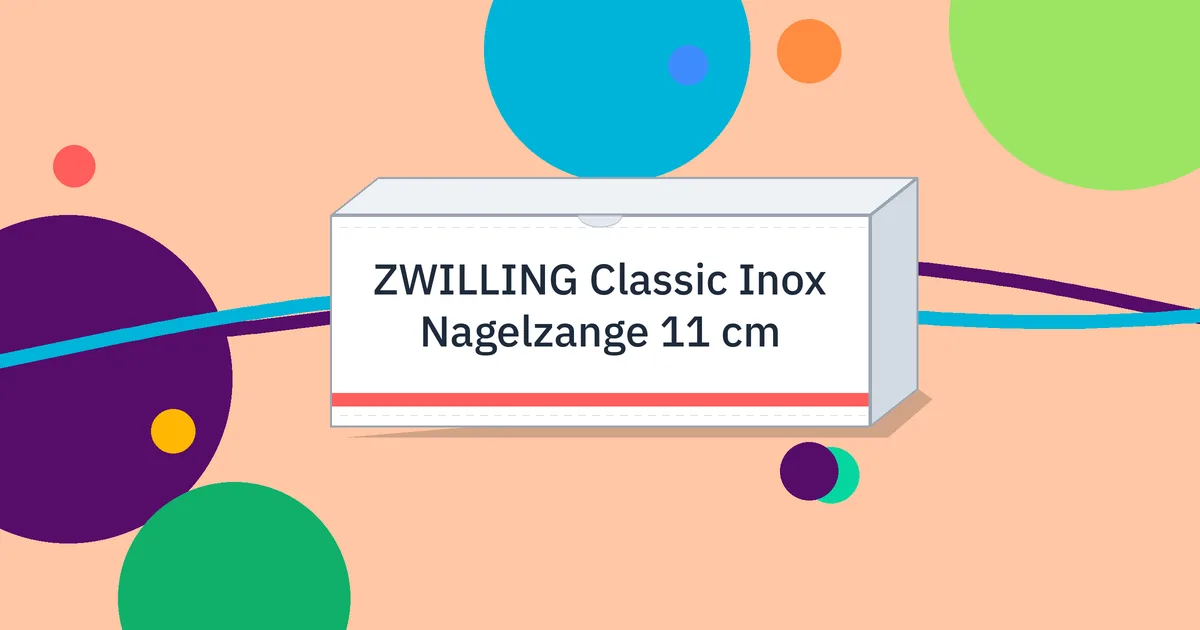 Symbolbild: Packung mit der Aufschrift ZWILLING Classic Inox Nagelzange 11 cm (PZN 15824439) – Verfügbarkeit und Bezug in Apotheken in Frankfurt am Main