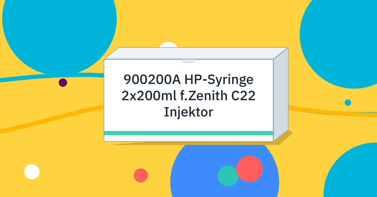 Symbolbild: Packung mit der Aufschrift 900200A HP-Syringe 2x200ml f.Zenith C22 Injektor (PZN 10983765) – Verfügbarkeit und Bezug in Apotheken in Frankfurt am Main