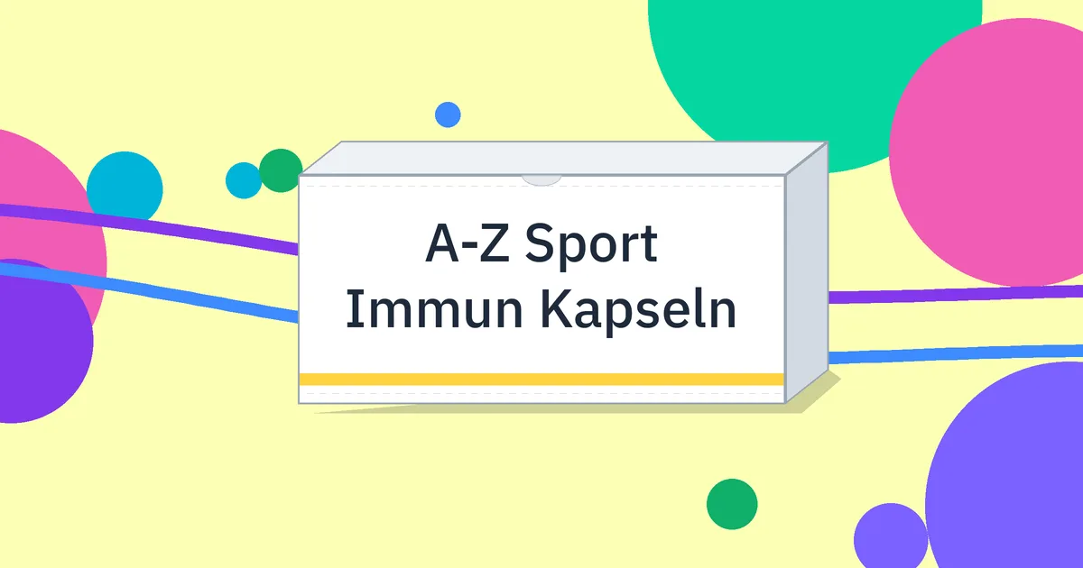 Symbolbild: Packung mit der Aufschrift A-Z Sport Immun Kapseln (PZN 16677963) – Verfügbarkeit und Bezug in Apotheken in Frankfurt am Main