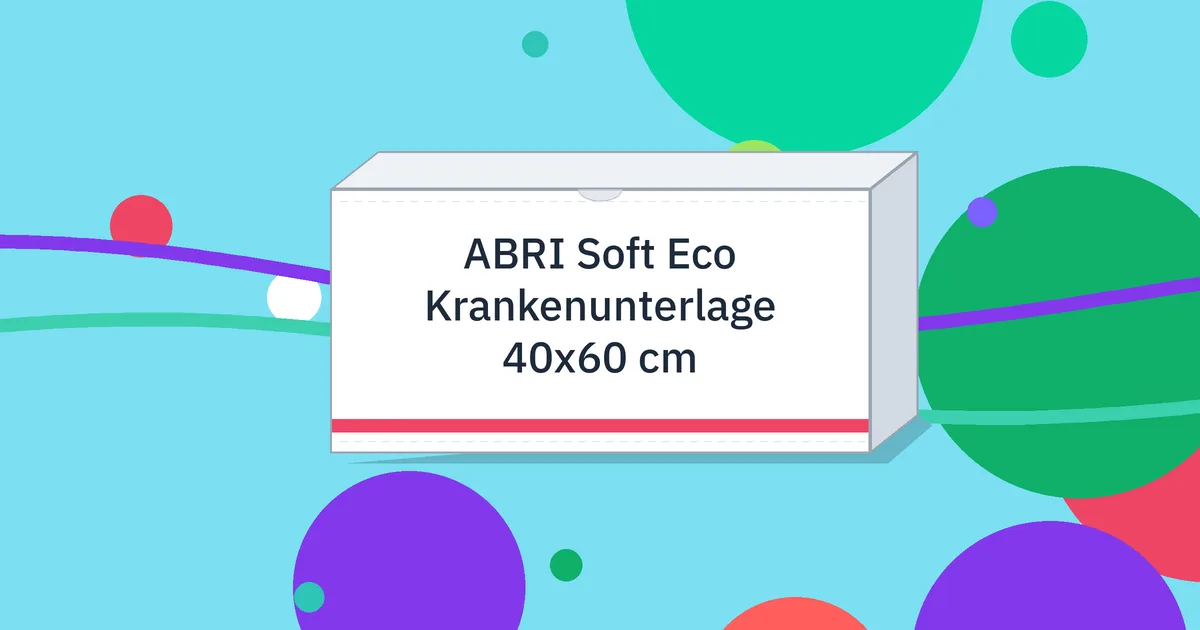 Symbolbild: Packung mit der Aufschrift ABRI Soft Eco Krankenunterlage 40x60 cm (PZN 01946653) – Verfügbarkeit und Bezug in Apotheken in Frankfurt am Main