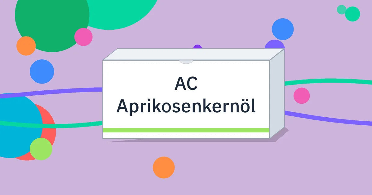 Symbolbild: Packung mit der Aufschrift AC Aprikosenkernöl (PZN 15785337) – Verfügbarkeit und Bezug in Apotheken in Frankfurt am Main