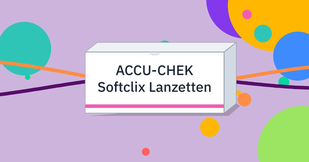 Symbolbild: Packung mit der Aufschrift ACCU-CHEK Softclix Lanzetten (PZN 13710559) – Verfügbarkeit und Bezug in Apotheken in Frankfurt am Main