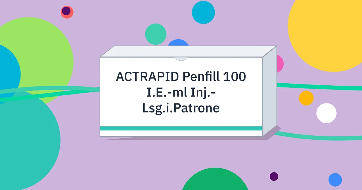 Symbolbild: Packung mit der Aufschrift ACTRAPID Penfill 100 I.E.-ml Inj.-Lsg.i.Patrone (PZN 03647334) – Verfügbarkeit und Bezug in Apotheken in Frankfurt am Main