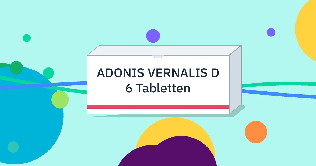 Symbolbild: Packung mit der Aufschrift ADONIS VERNALIS D 6 Tabletten (PZN 07157503) – Verfügbarkeit und Bezug in Apotheken in Frankfurt am Main